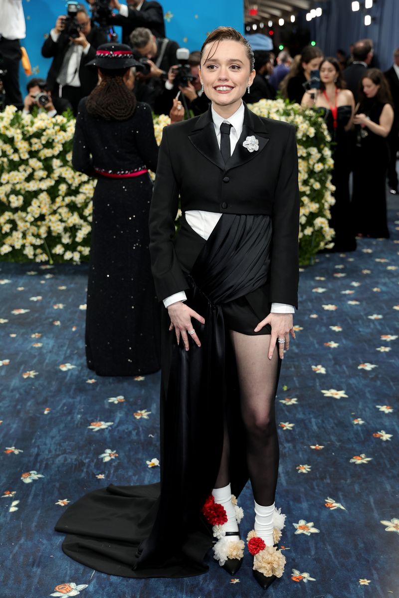 Aimee Lou Wood Addresses Working With Walton Goggins at the Met Gala