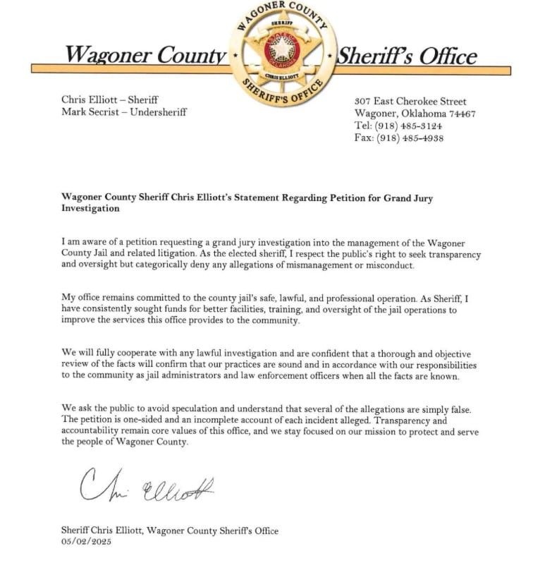 Wagoner County officials deny wrongdoing in allegations of corruption