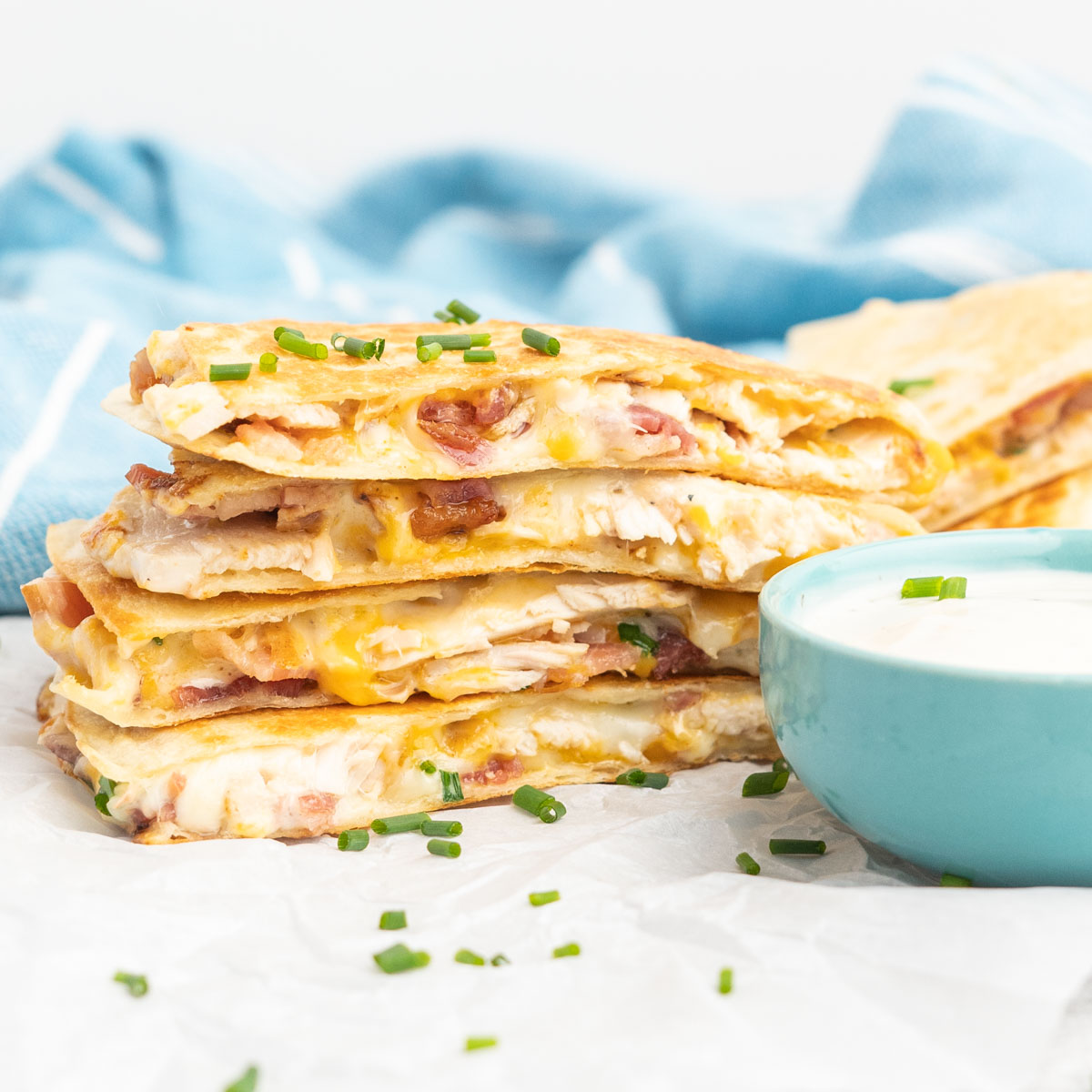 Chicken Bacon Ranch Quesadillas