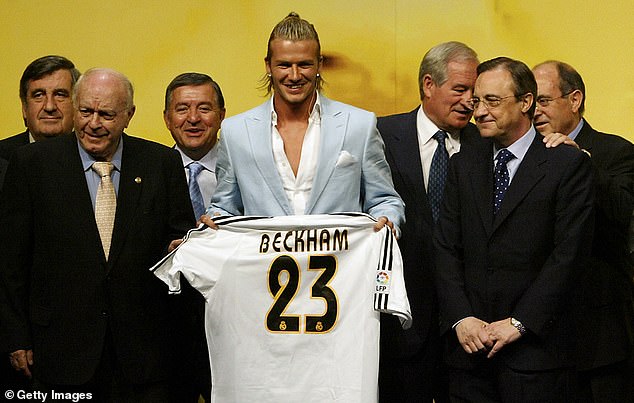 David Beckham watches Champions League thriller with friends Stanley ...