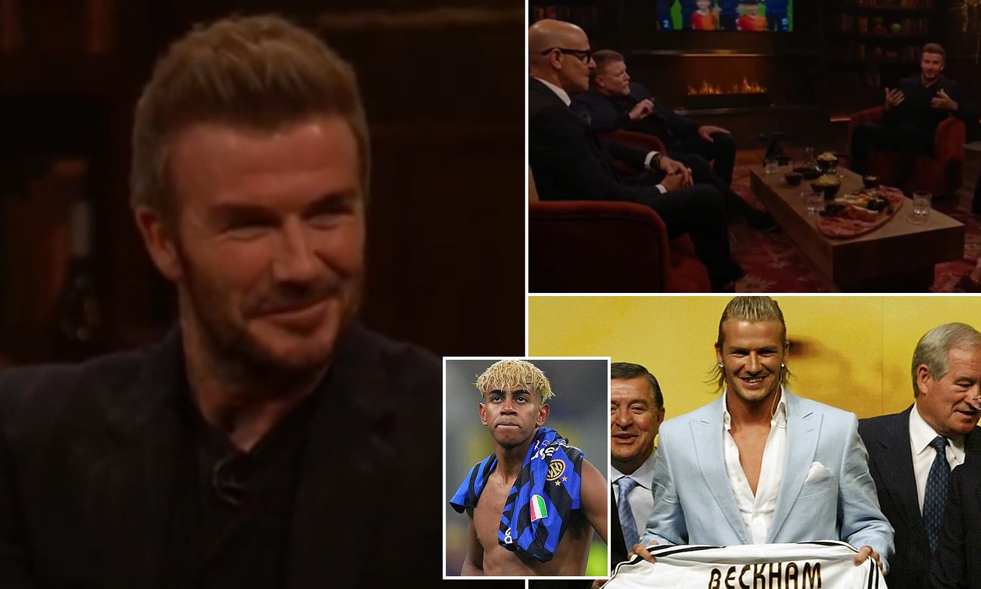 David Beckham watches Champions League thriller with friends Stanley ...
