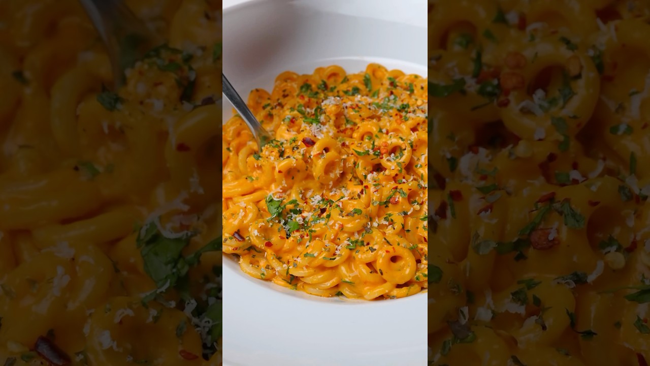 Creamy roasted veggie anellini pasta recipe