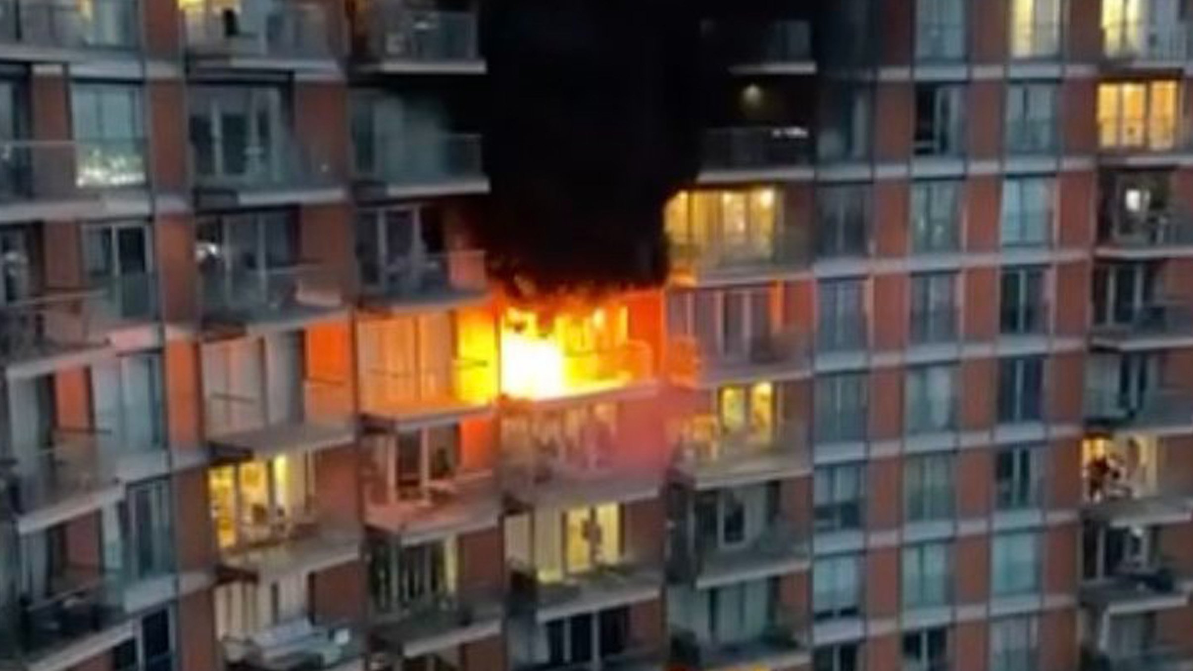'Large' fire breaks out in block of flats opposite O2 arena