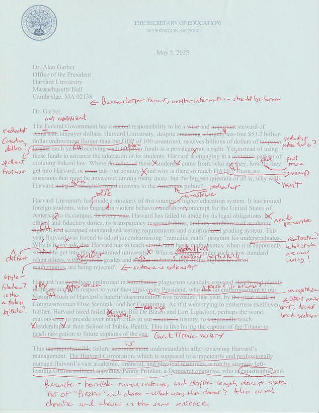 Trump Education Secretary mocked after critics spot grammatical errors ...