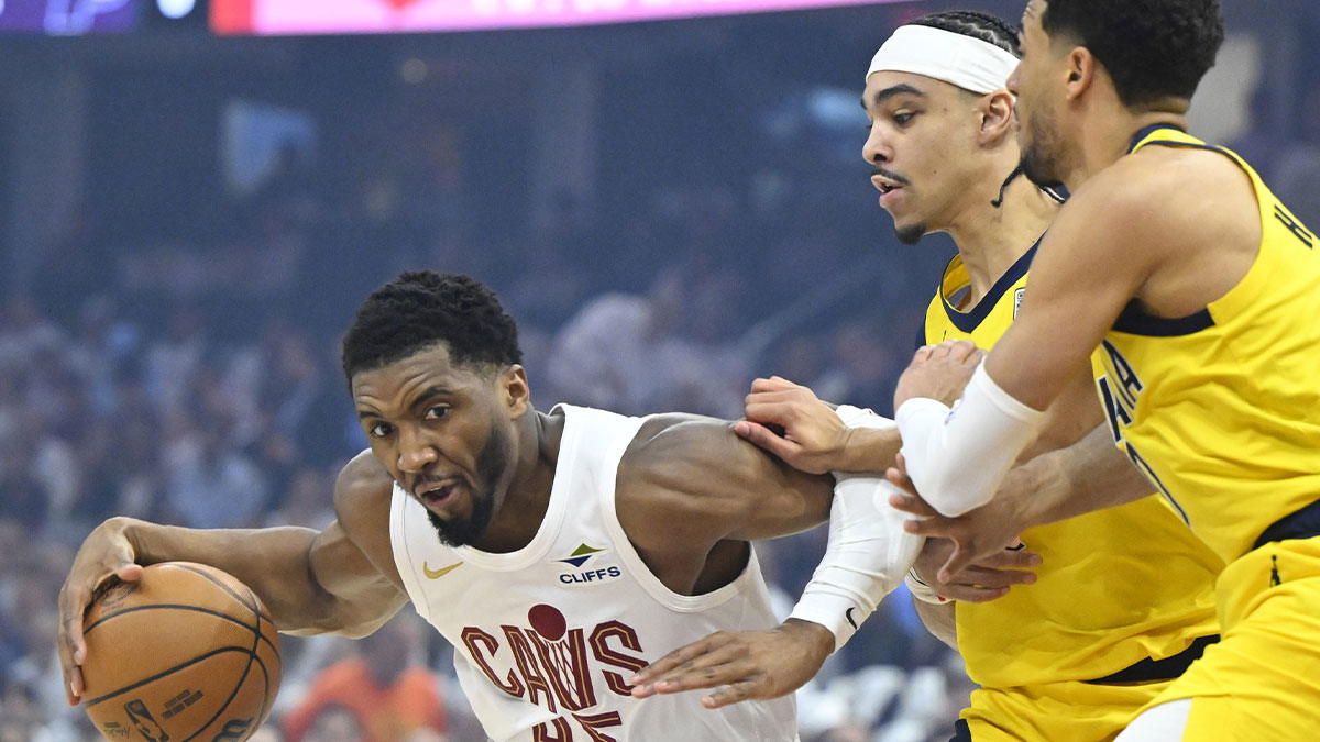 Cavs’ Donovan Mitchell signals fans to quit Tyrese Haliburton ...