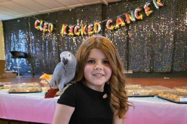 Party thrown for seven-year-old girl after beating rare cancer