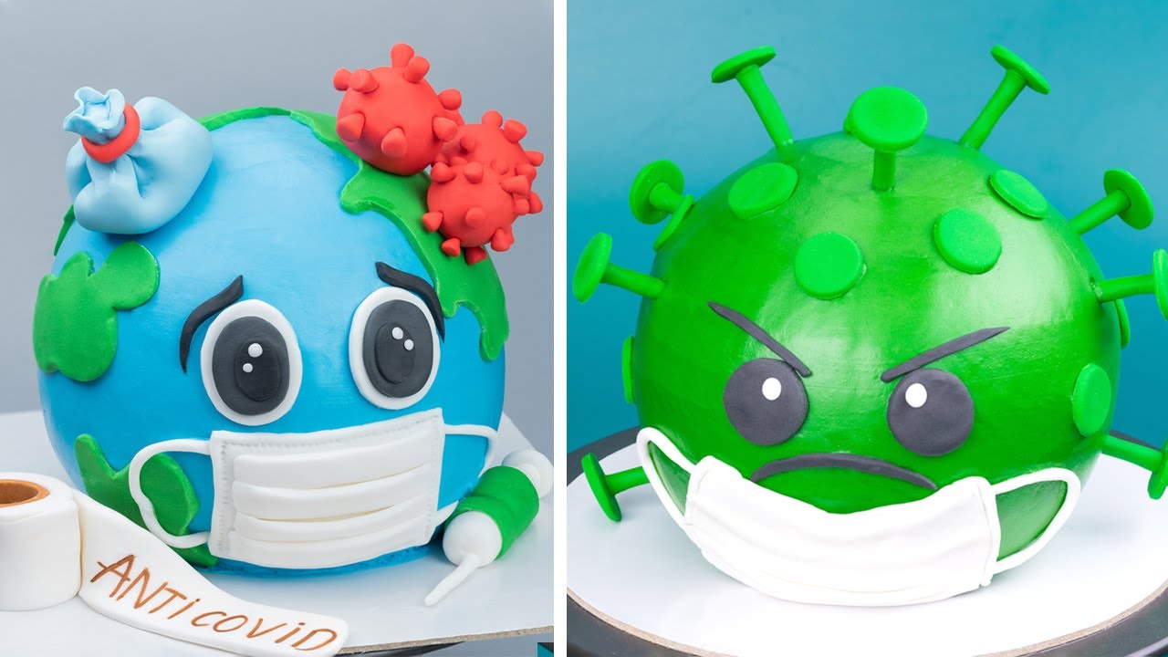 Earth vs Virus Cake 🌍🦠 | Funny Pandemic Cake Art with a Message