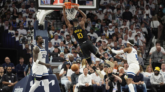 '커리 부상' 골든스테이트, NBA PO 2라운드 미네소타에 기선제압