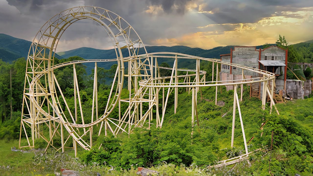 Forgotten Ghost Town Theme Park on Top of a Mountain