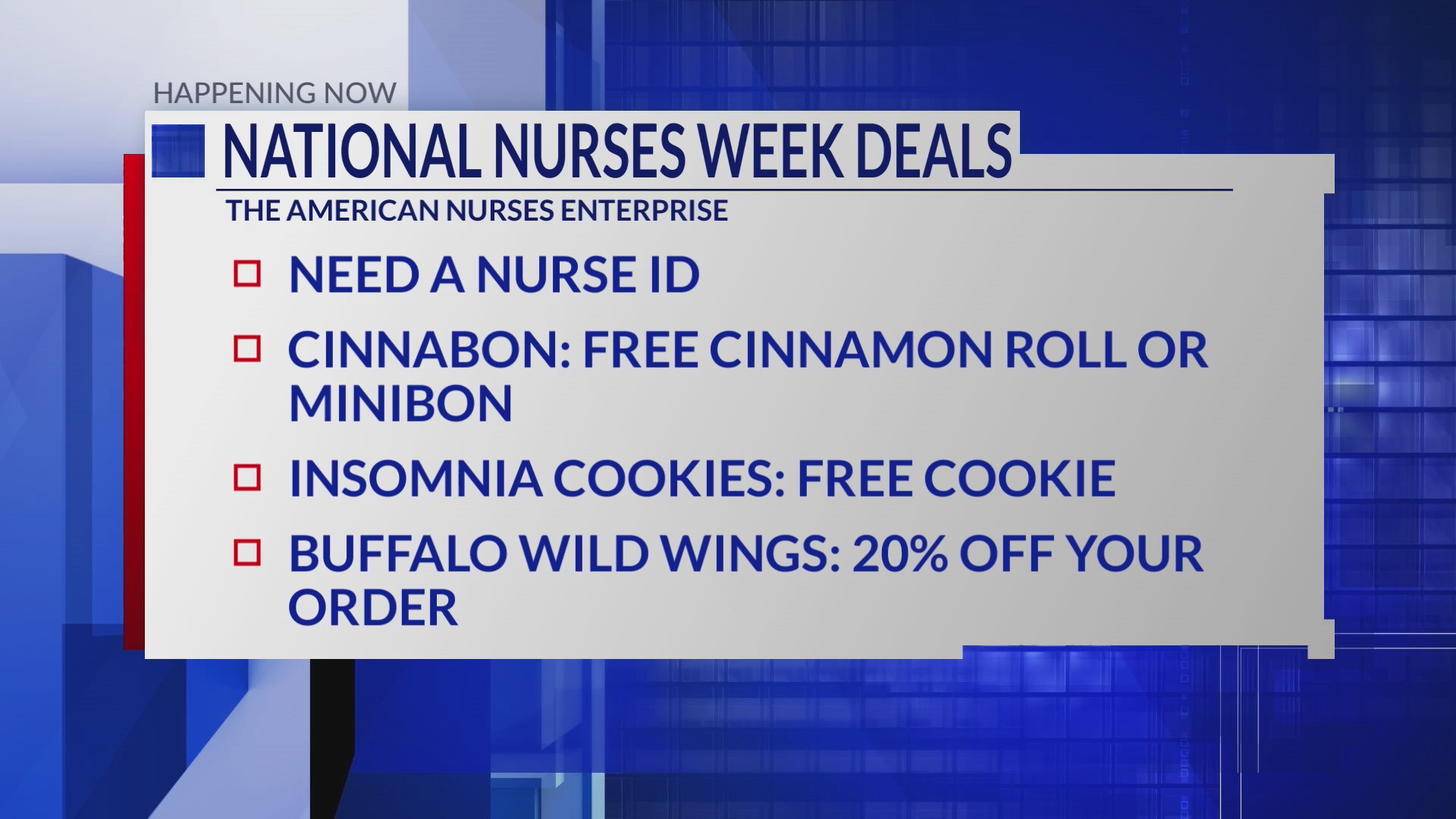 Businesses honor National Nurses Week with deals