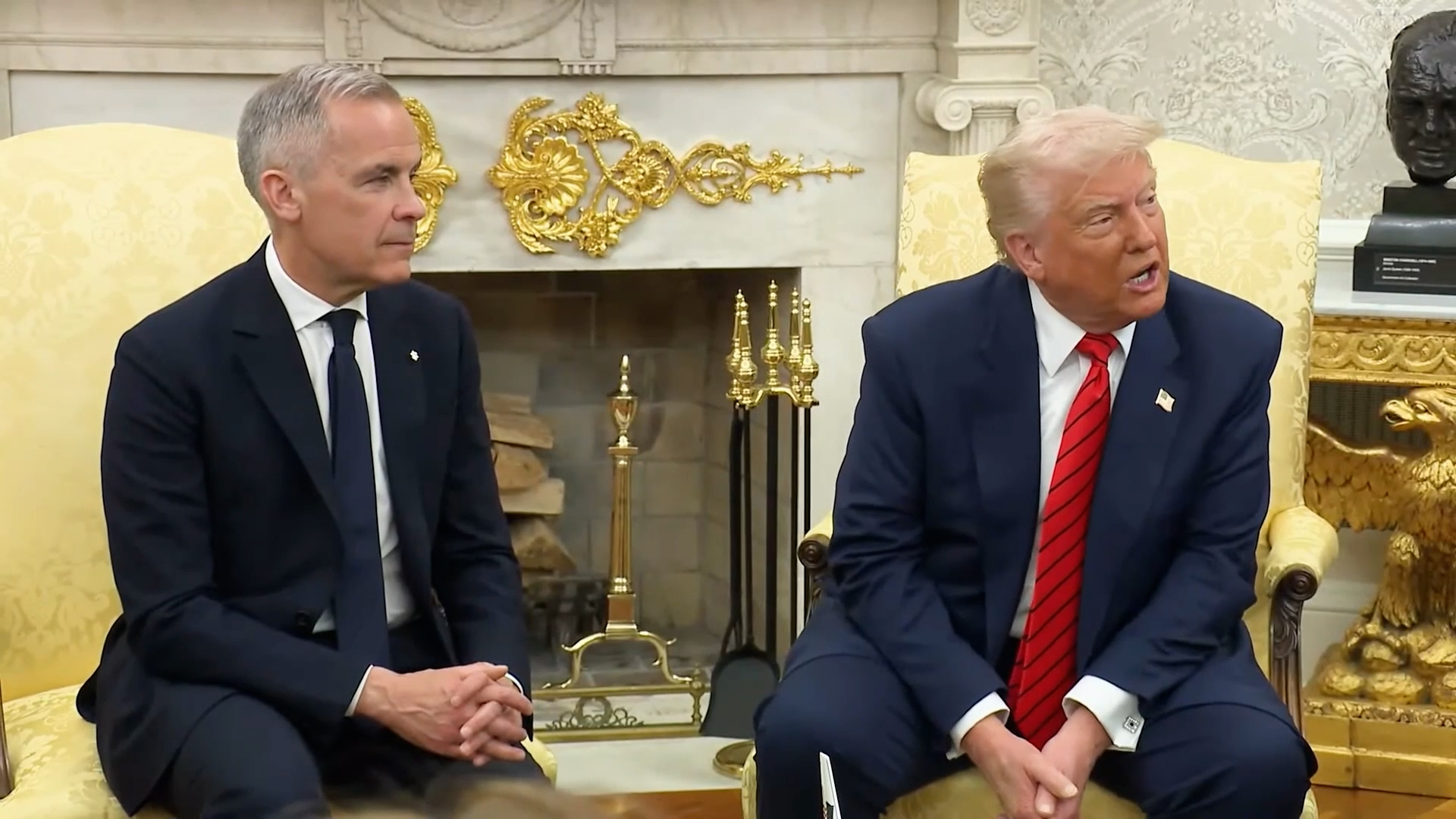 Trump tells Carney "Never say never" on Canada becoming part of US