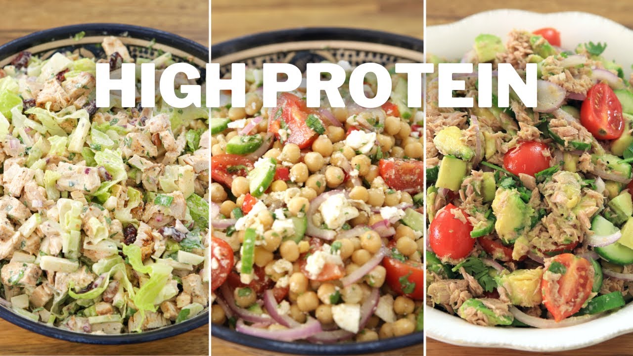 3 High-Protein Salads for Muscle Gain & Weight Loss