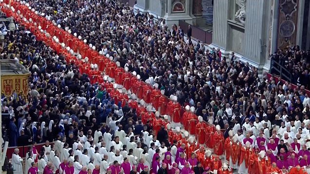 Cardinals enter St Peter's Basilica before first vote of conclave gets ...