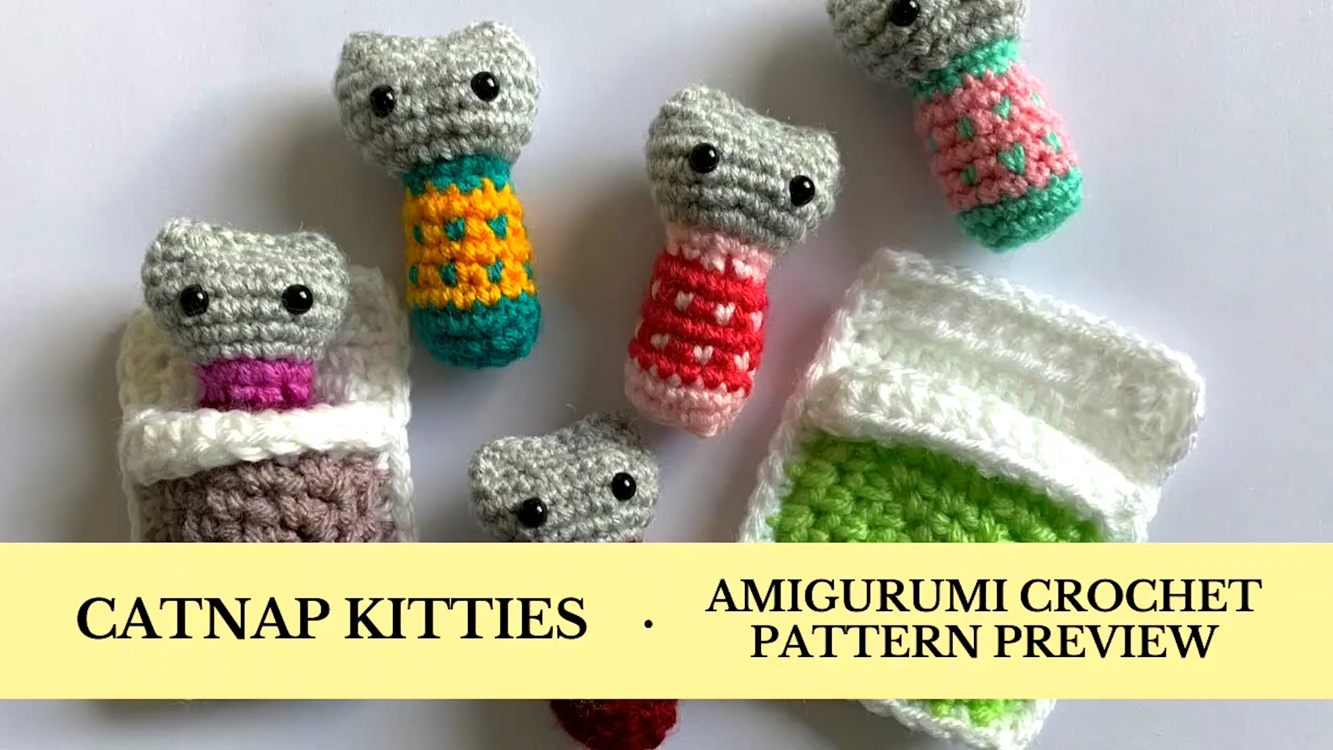 Catnap Kitties – Free Amigurumi Crochet Pattern Preview for Tiny Cats ...