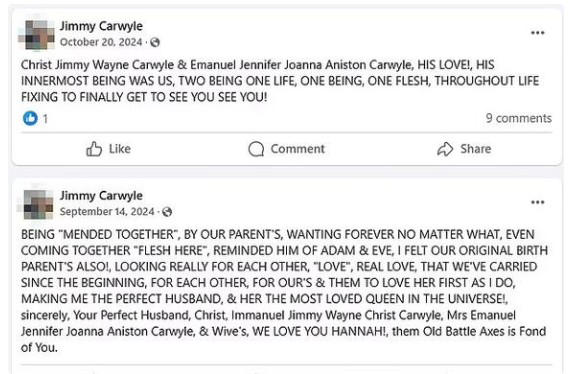 Who is Jimmy Wayne Carwyle? Jennifer Aniston's suspected Mississippi gate crasher's chilling ...