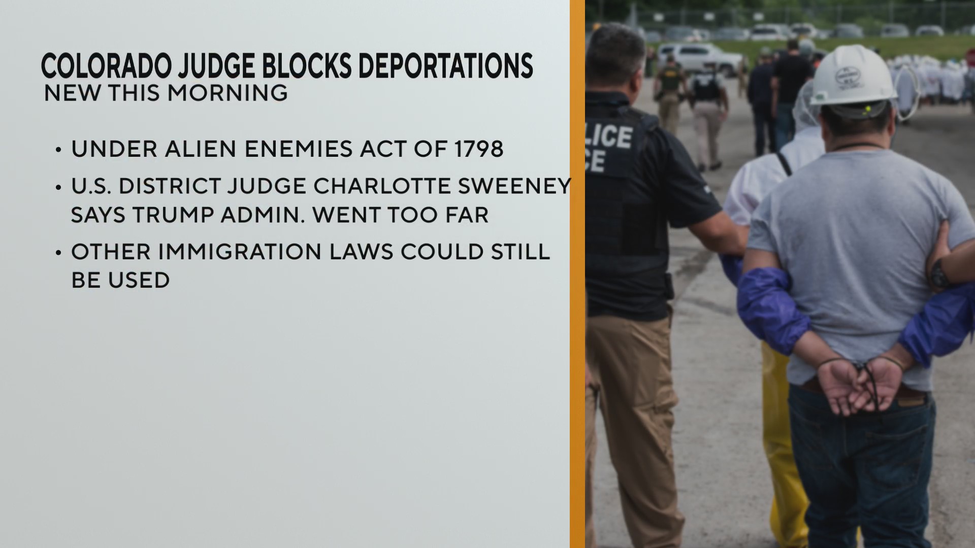 U.S. District Judge in Colorado blocks use of Alien Enemies Act of 1798