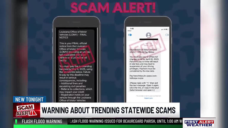 Louisiana Office of Motor Vehicles text scams on the rise