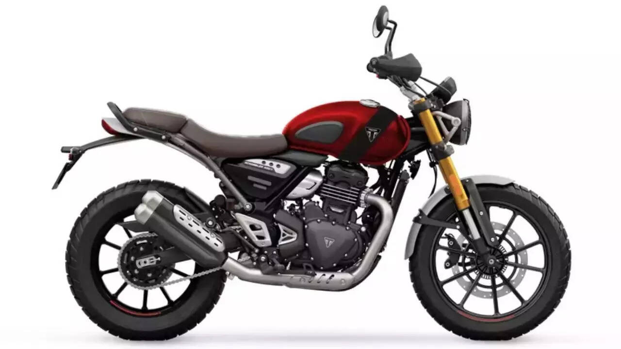 2025 Triumph Scrambler 400X Debuts With Bold Lava Red Satin Colour ...