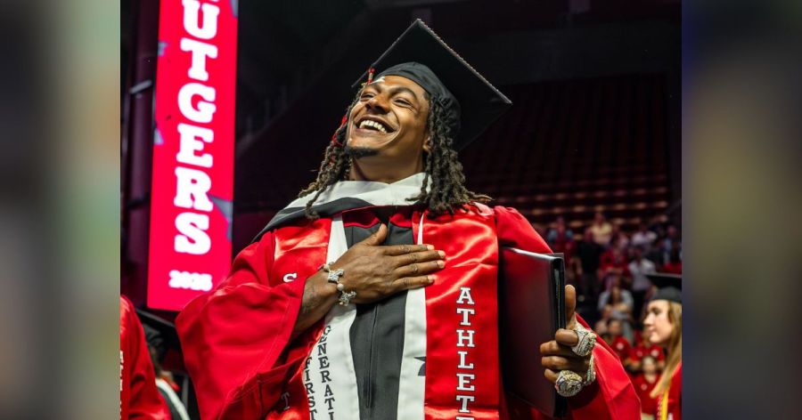 Isiah Pacheco graduates from Rutgers with bachelor’s degree; wears ...