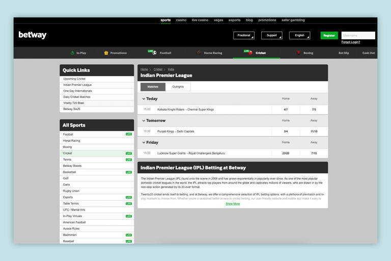 Best cricket betting sites 2026