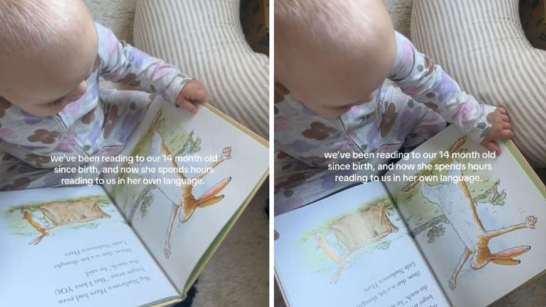 Adorable: Baby Reads Storybook To Parents In "Her Own Language"