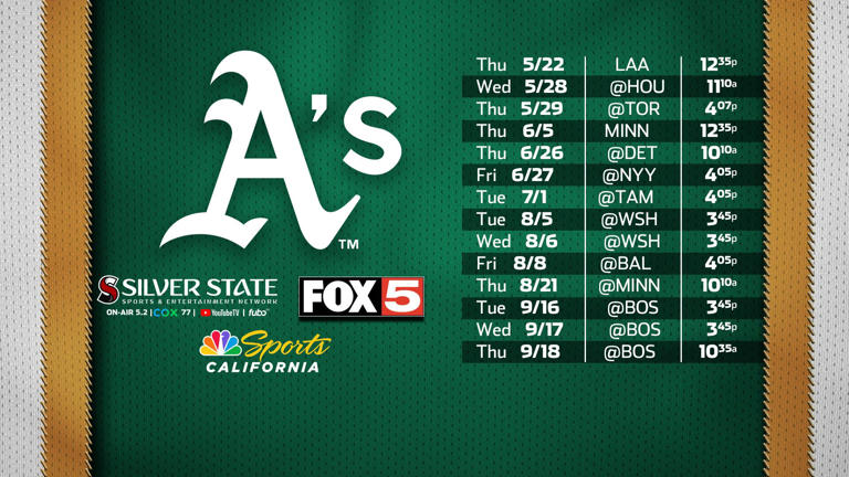 FOX5, SSSEN announce partnership with A’s Baseball