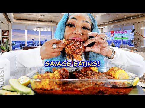 Rotisserie chicken mukbang with corn and egg sides