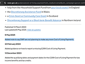 UK: No more cost of living payments in 2025, DWP confirms as temporary schemes end