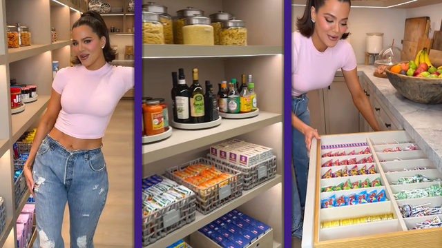 Khloé Kardashian Shows Off Her GIANT Pantry!