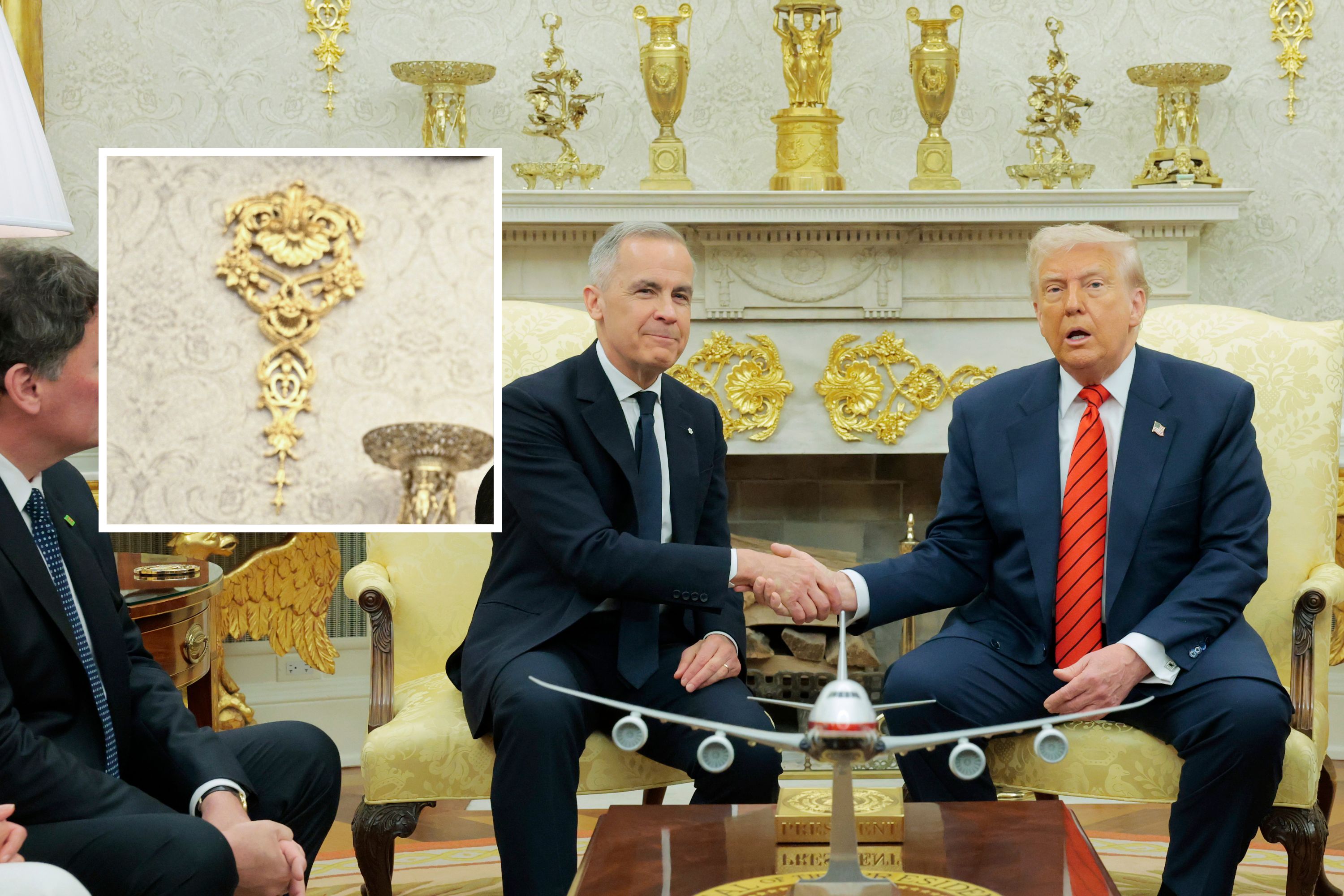 What Are Those Gold Medallions Trump Keeps Adding to the Oval Office?