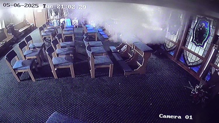 Police: Man lit explosive on altar of Schuylkill County church