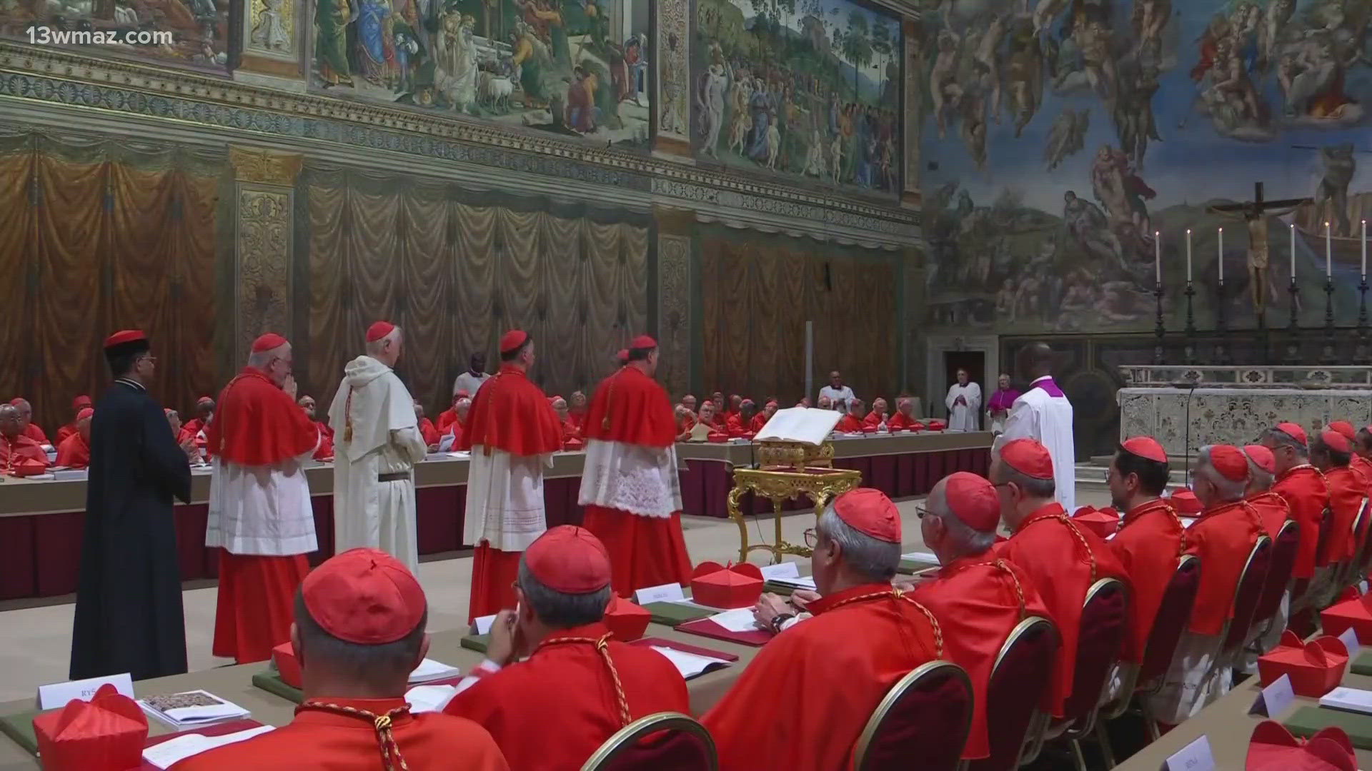 Black smoke seen pouring out of Sistine Chapel after the first vote ...