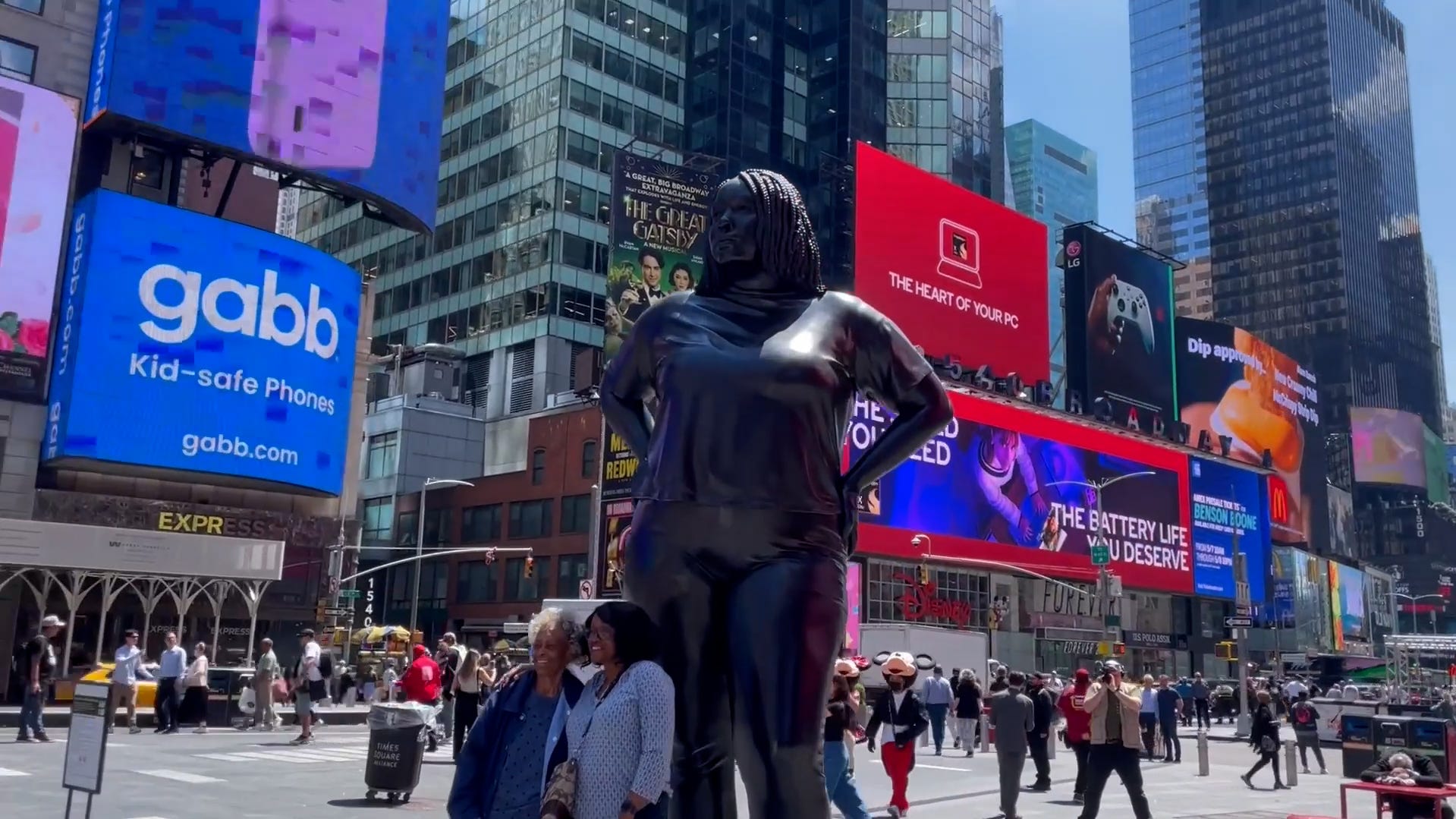 Bronze 12-foot statue of a Black woman erected in Times Square