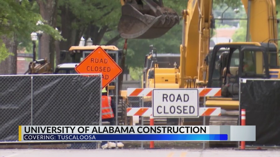 Summer construction projects begin around University of Alabama campus