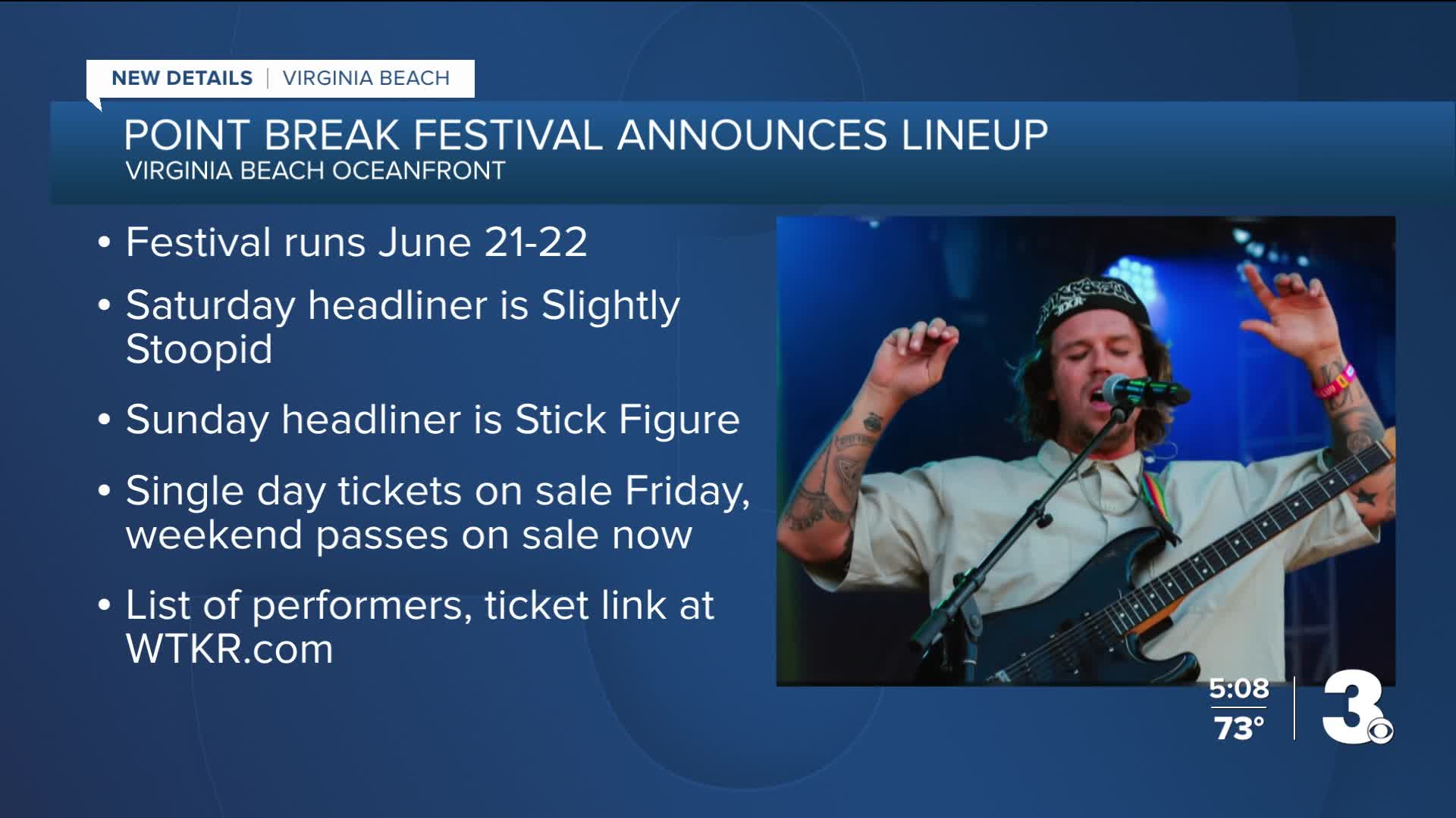 Single-day lineup, ticket sales announced for 2025 Point Break Music ...