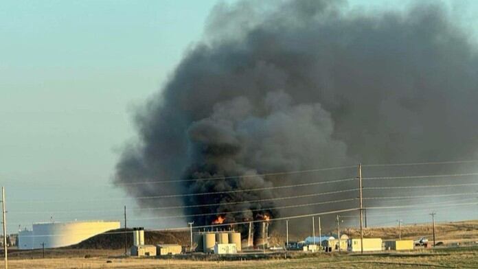 Oil terminal catches fire near Tioga