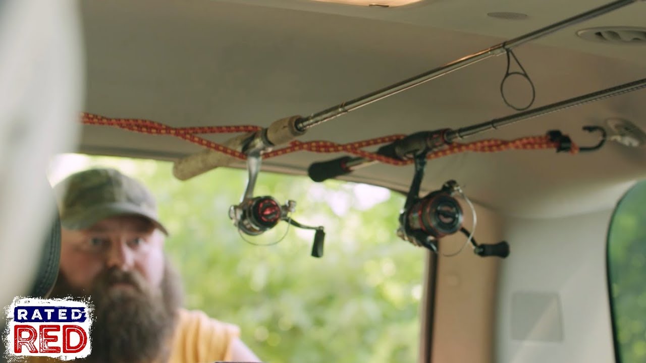 Install a bungee cord rod holder to upgrade your SUV fishing gear