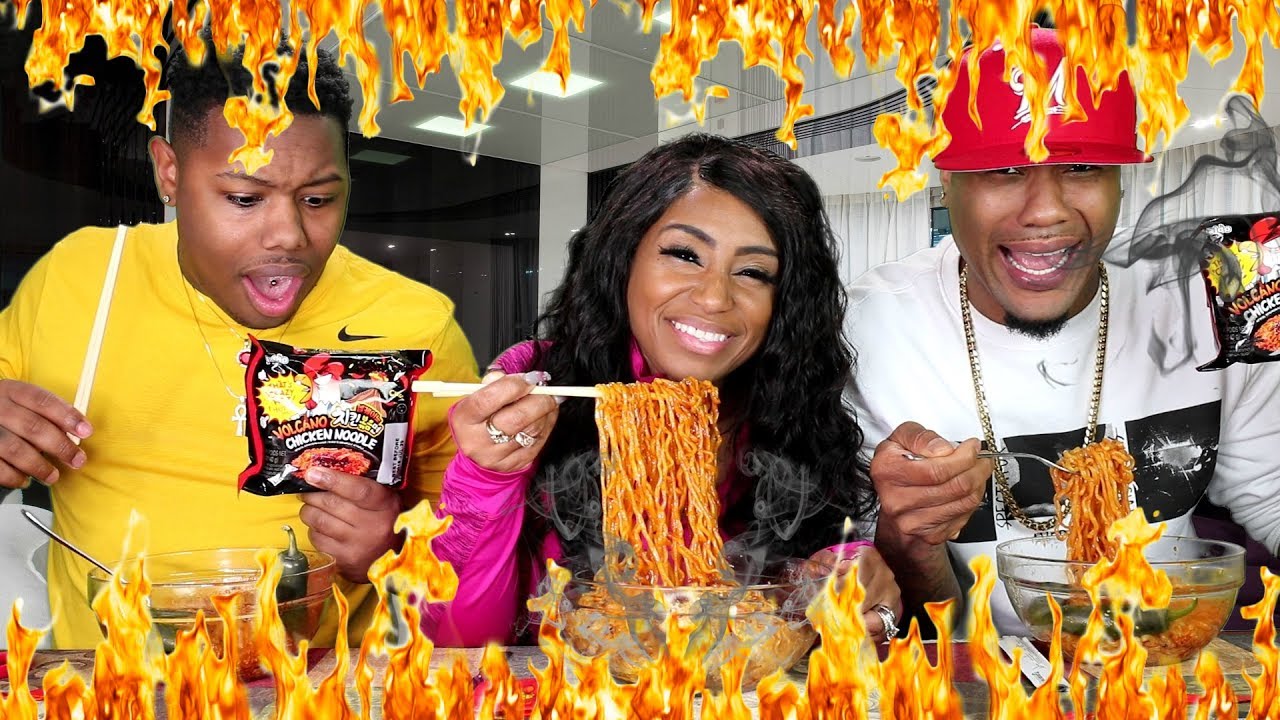 5x spicy noodle challenge featuring Zaddy and Mark