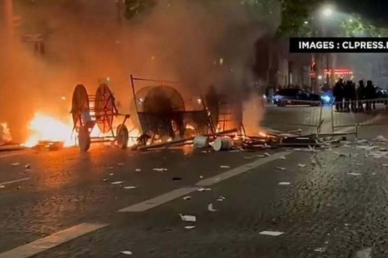 Chaos after PSG v Arsenal as police arrest 44 and person in 'critical ...