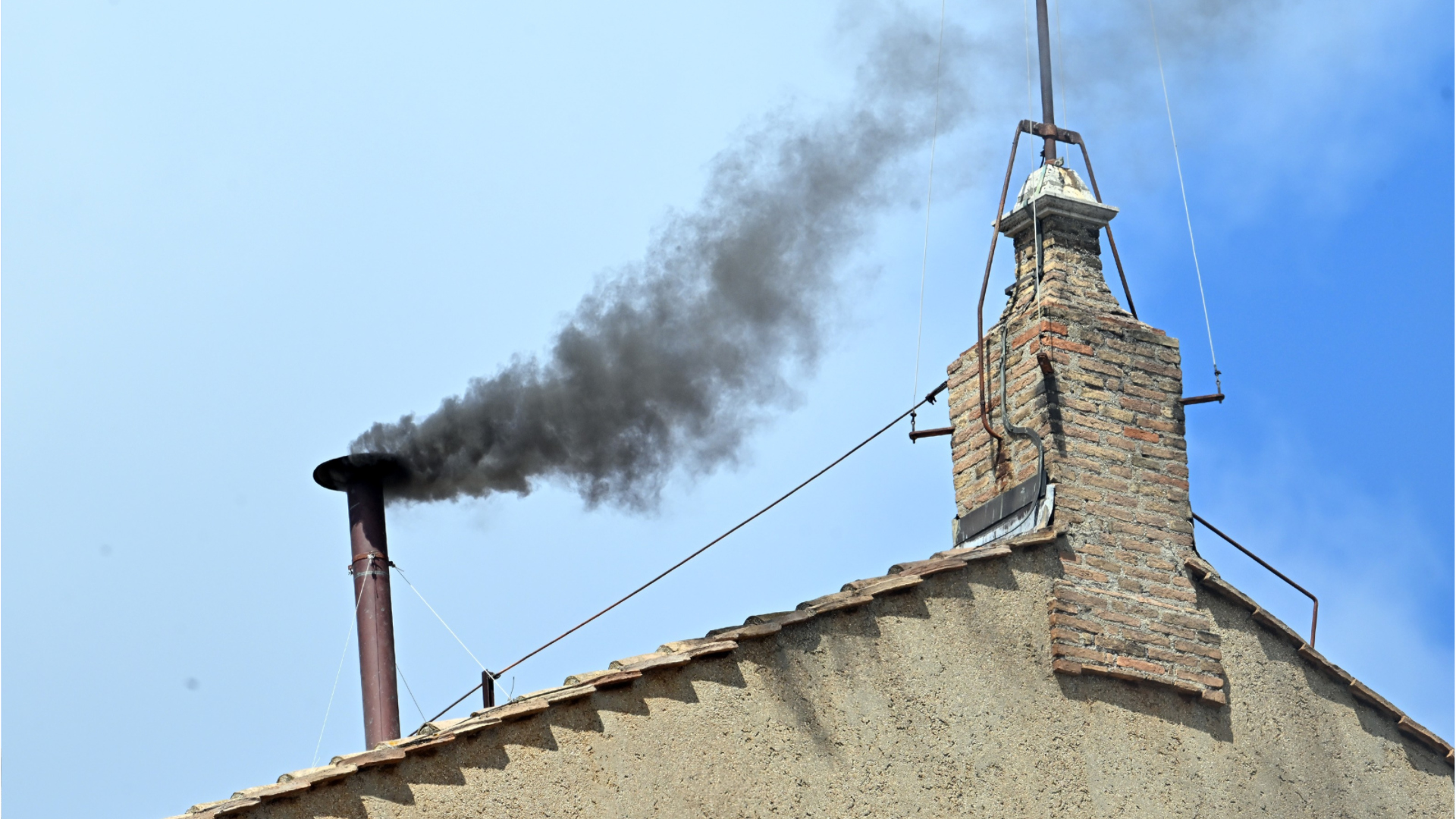 No New Pope Yet as Black Smoke Rises Again from Vatican