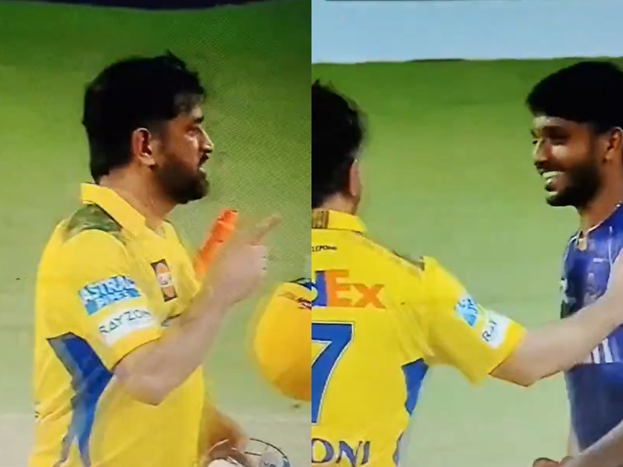 WATCH: MS Dhoni waits for young KKR pacer left out to shake hands ...