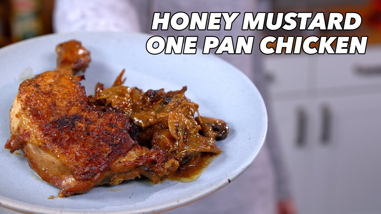 Braised Honey Mustard Chicken - One Pan!