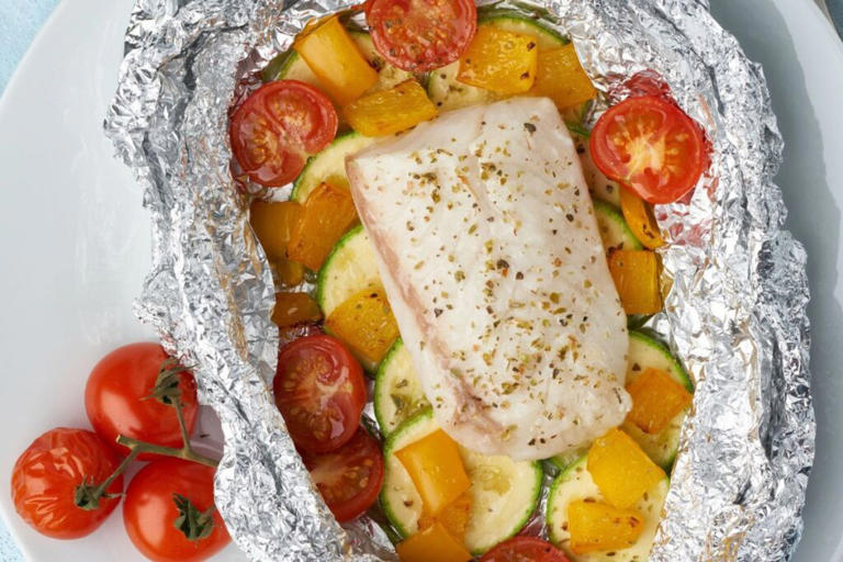 White Fish in Foil Packets
