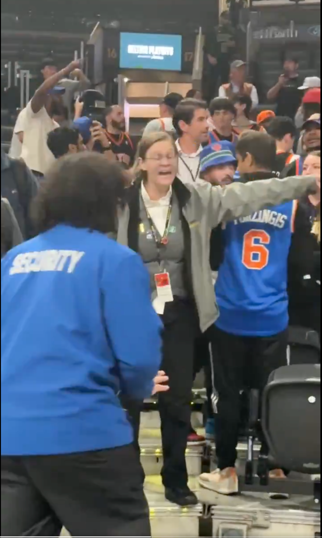 Celtics employee desperately calls for security as Knicks fans refuse ...
