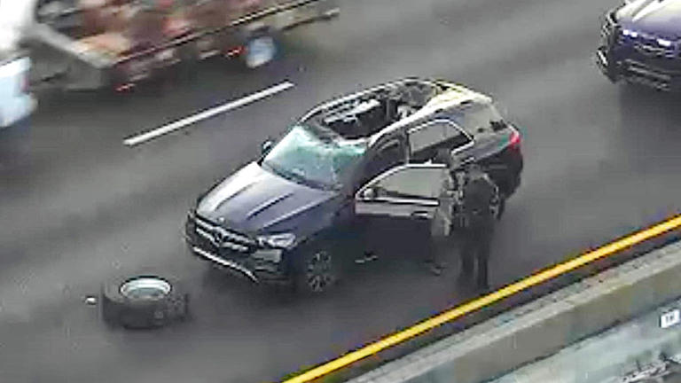 No One Knows Where This Tire Came From But It Ripped Through A Mercedes ...