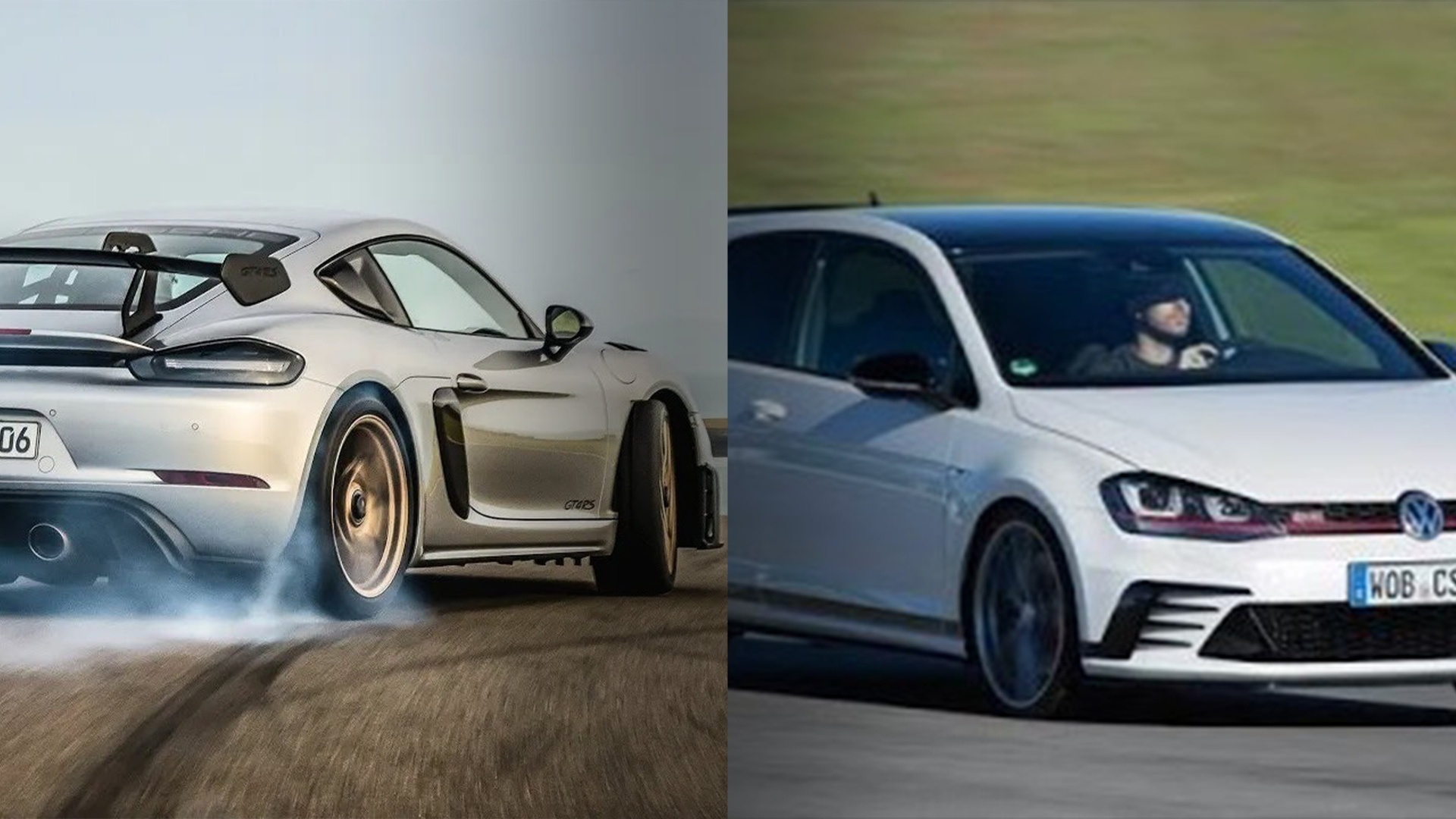 Porsche 718 Cayman GT4 RS vs VW Golf GTI Clubsport