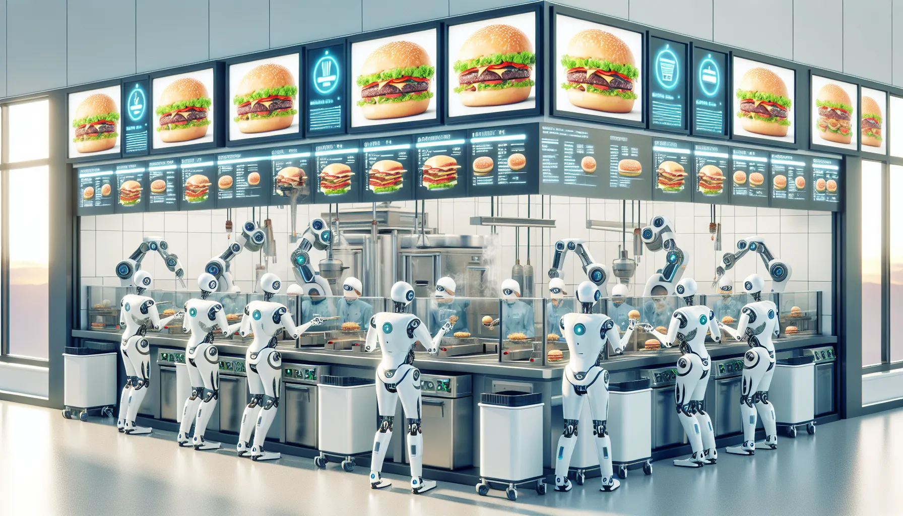 Robots replace human workers at new automated fast-food restaurant