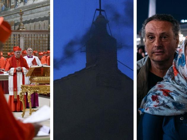 Historischer Tag! Die Bilder vom weißen Rauch beim Papst-Konklave im ...