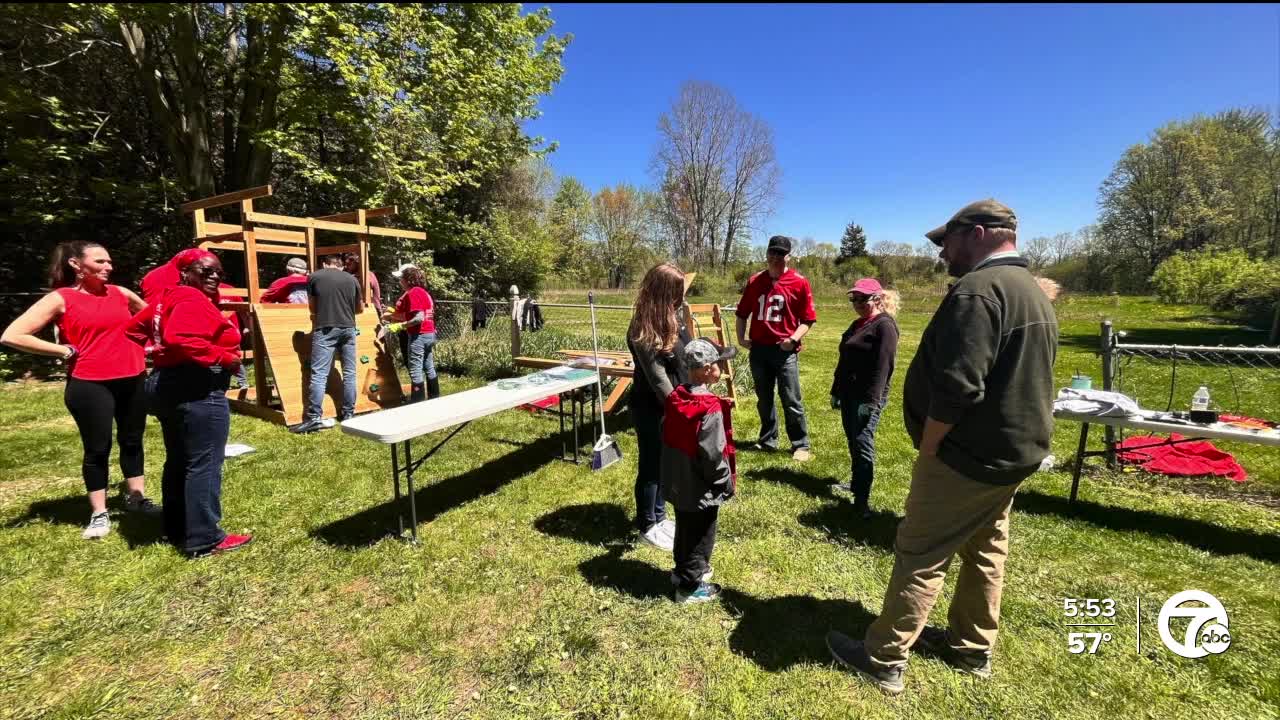 Playset built for Ann Arbor boy battling leukemia by Keller Williams ...