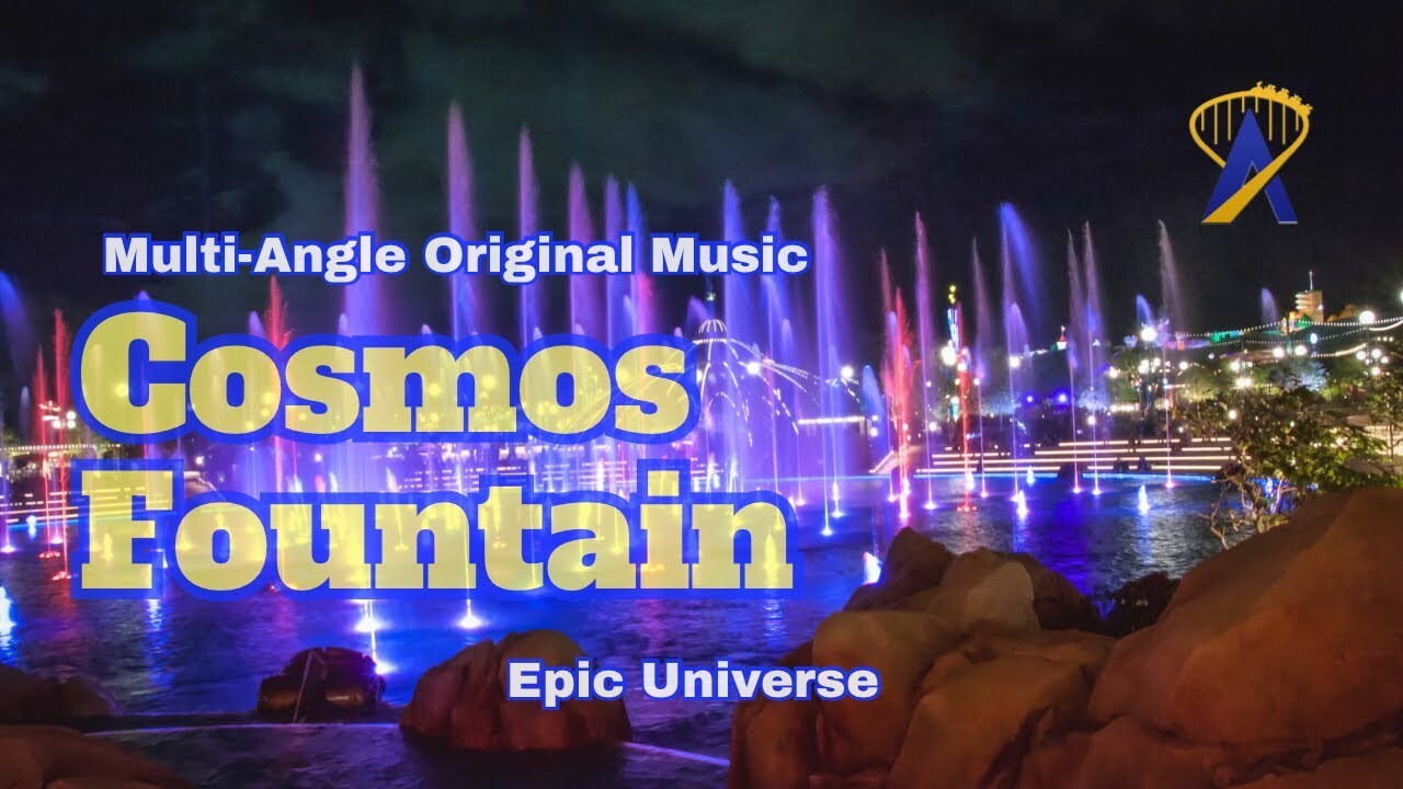 Multi-Angle Fountain Show at Epic Universe featuring Original Music